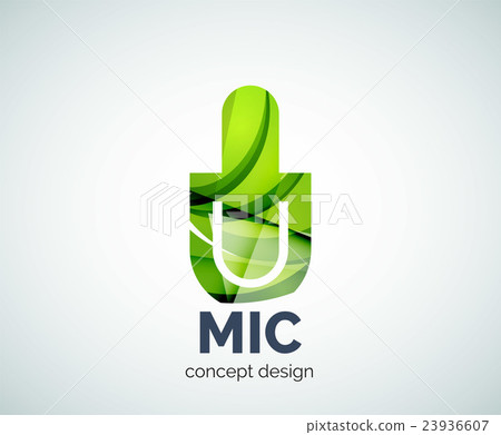 Microphone logo business branding icon - Stock Illustration [23936607 ...