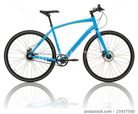 New blue bicycle isolated on a white - Stock Photo [23937500] - PIXTA
