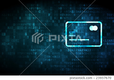 Banking concept: Credit Card on digital background - Stock Illustration ...