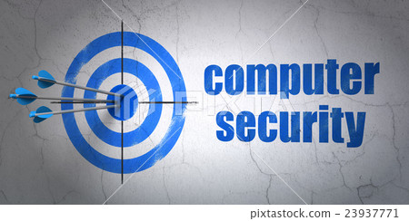 Privacy concept: target and Computer Security on - Stock Illustration ...