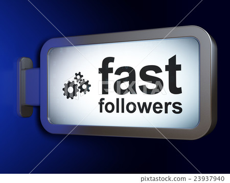 Business concept: Fast Followers and Gears on - Stock Illustration ...