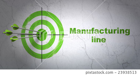 Manufacuring concept: target and Manufacturing - Stock Illustration ...
