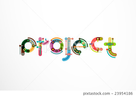 Project word letter banner - Stock Illustration [23954186] - PIXTA