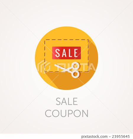 Discount Coupon Icon. Scissors and frame. - Stock Illustration ...