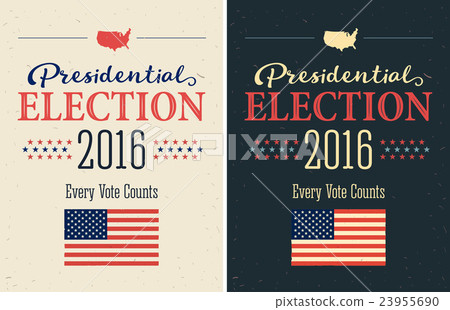 Presidential Election 2016 Posters set - Stock Illustration [23955690 ...