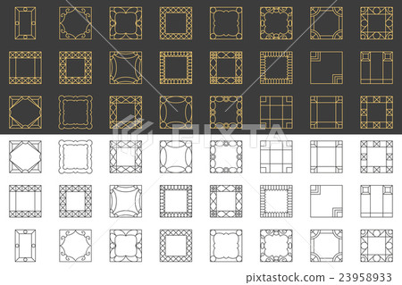 Vector line frames. - Stock Illustration [23958933] - PIXTA