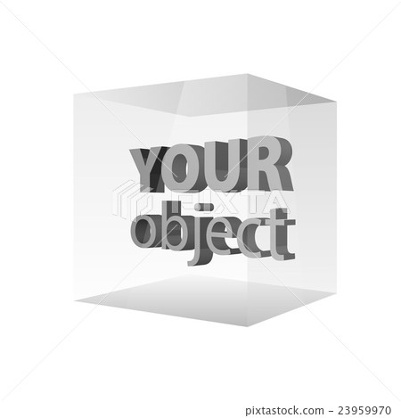 Abstract transparent box on grey background EPS 10 - Stock Illustration ...