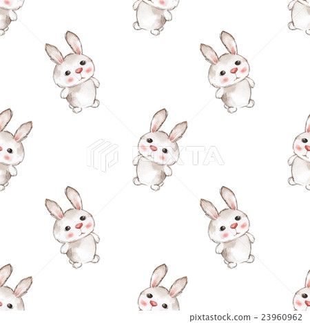 Background with rabbits. Seamless pattern - Stock Illustration ...