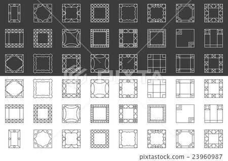 Vector line frames. - Stock Illustration [23960987] - PIXTA