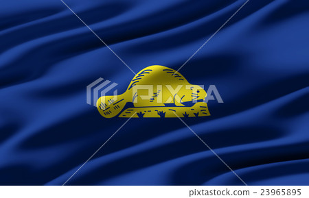 Wrinkled Oregon State Flag (Back Side) Closeup... - Stock Illustration ...