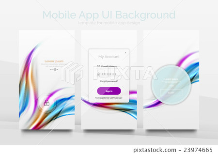Mobile application interface background design - Stock Illustration ...