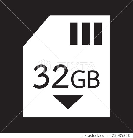 Memory Card 32 Gb icon Illustration design - Stock Illustration ...