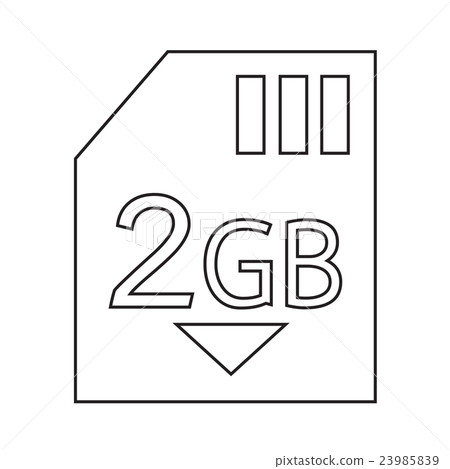 Memory Card 2 Gb icon Illustration design - Stock Illustration ...
