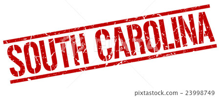 South Carolina red square stamp - Stock Illustration [23998749] - PIXTA