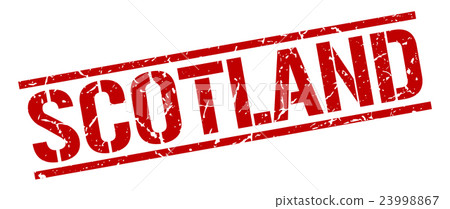 Scotland red square stamp - Stock Illustration [23998867] - PIXTA