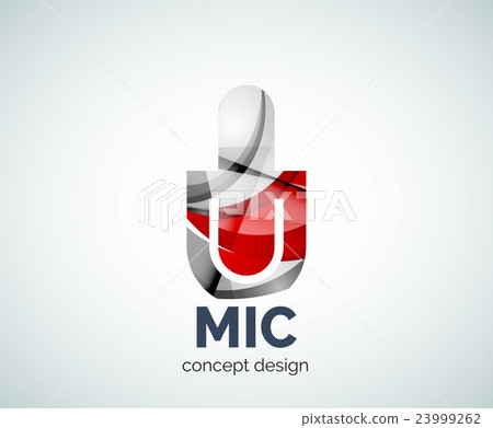 Microphone logo business branding icon - Stock Illustration [23999262 ...