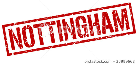 Nottingham red square stamp - Stock Illustration [23999668] - PIXTA