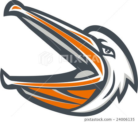 Angry Pelican Head Shouting Retro - Stock Illustration [24006135] - PIXTA