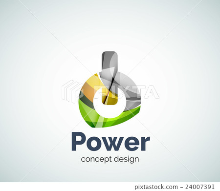 Power button logo template - Stock Illustration [24007391] - PIXTA