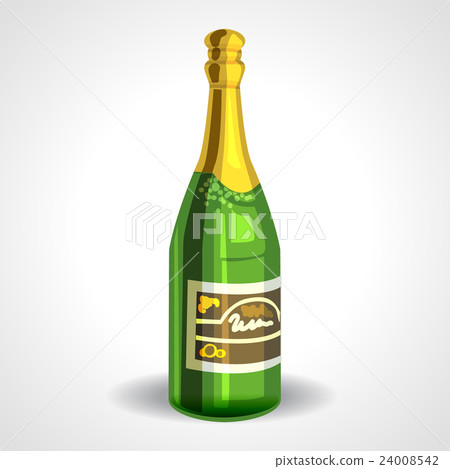 Soviet champagne bottle or sparkling wine - Stock Illustration ...
