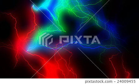 Colourful energy discharge 3d rendering - Stock Illustration [24009455 ...