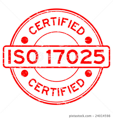 Grunge red ISO 17025 certified rubber stamp - Stock Illustration ...