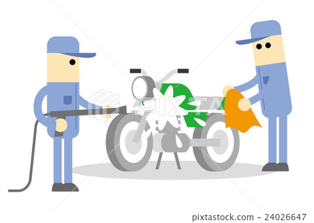 Motorcycle wash - Stock Illustration [24026647] - PIXTA