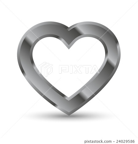 Metal heart shape - Stock Illustration [24029586] - PIXTA