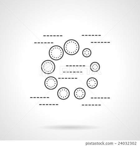 Preloader flat line vector icon - Stock Illustration [24032302] - PIXTA
