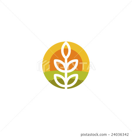 Isolated round shape abstract agricultural vector-插圖素材 [24036342] - PIXTA圖庫