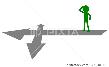 A parting road - Stock Illustration [24038188] - PIXTA