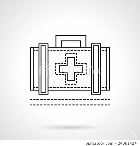 Doctor case flat line vector icon - Stock Illustration [24061424] - PIXTA