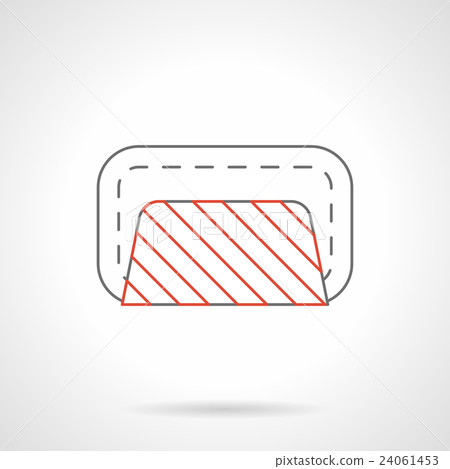Road closed barrier flat line vector icon - Stock Illustration ...