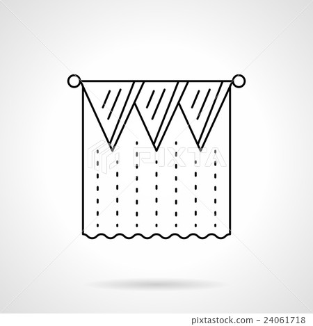 Pelmet curtain flat line vector icon - Stock Illustration [24061718 ...
