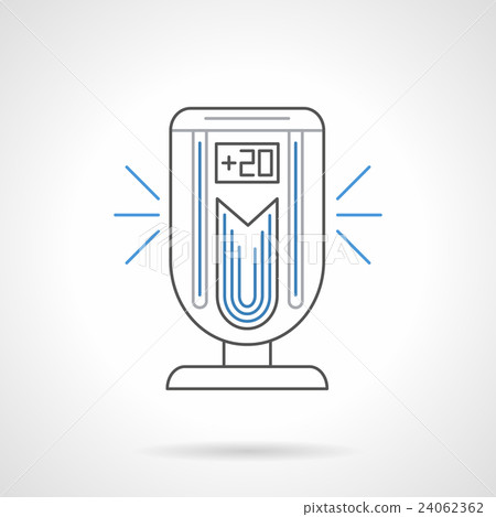 Portable air ionizer flat line vector icon - Stock Illustration ...