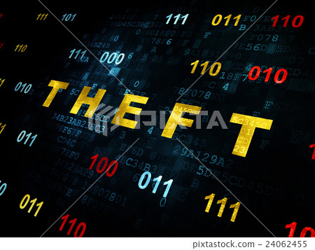 Security concept: Theft on Digital background - Stock Illustration ...