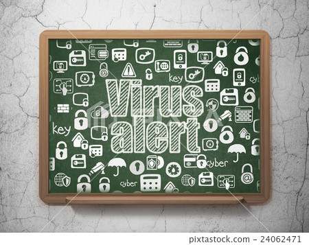 Safety concept: Virus Alert on School board - Stock Illustration ...