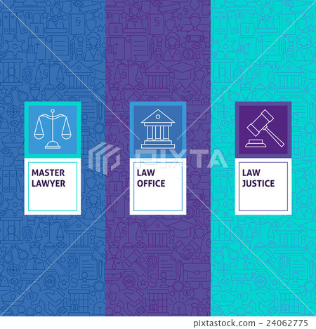 Line Law Justice Patterns Set - Stock Illustration [24062775] - PIXTA