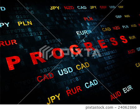 Finance concept: Progress on Digital background - Stock Illustration ...