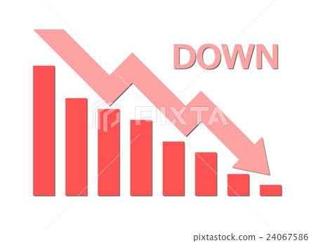 Graph going down - Stock Illustration [24067586] - PIXTA