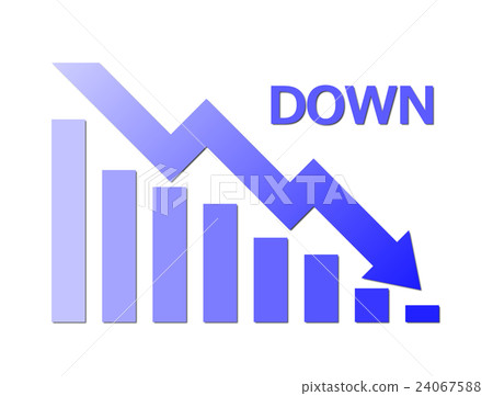 Graph going down - Stock Illustration [24067588] - PIXTA