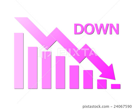 Graph going down - Stock Illustration [24067590] - PIXTA