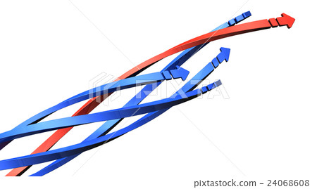 Five arrows progressing while being spirally... - Stock Illustration ...