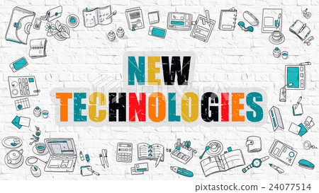 New Technologies Concept. Multicolor on White - Stock Illustration ...