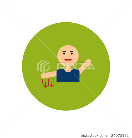 stylish icon in color circle numb hand - Stock Illustration [24078121 ...