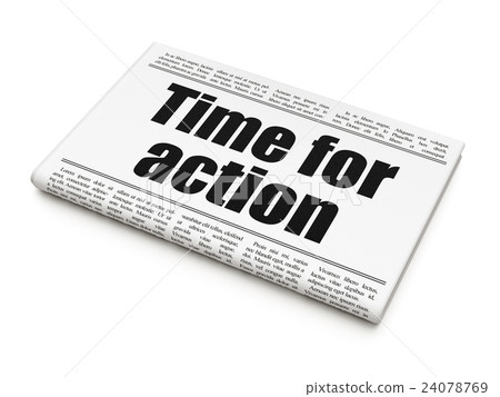 Timeline concept: newspaper headline Time For - Stock Illustration ...