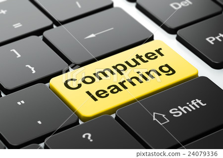Education concept: Computer Learning on computer - Stock Illustration ...