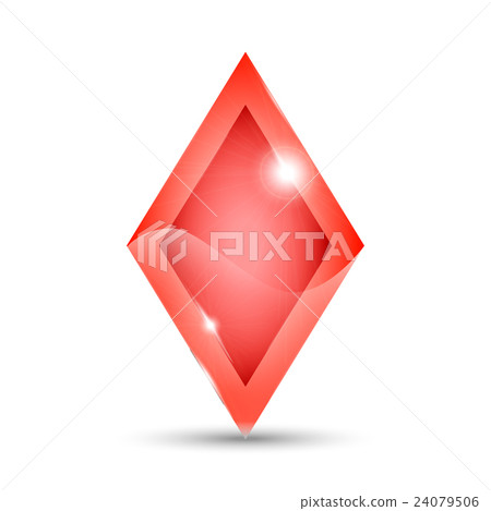 Red rhombus icon - Stock Illustration [24079506] - PIXTA