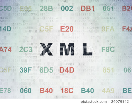 Database concept: Xml on Digital Data Paper - Stock Illustration [24079542] - PIXTA