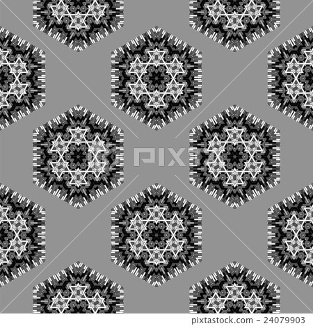 Creative Ornamental Seamless Grey Pattern - Stock Illustration ...